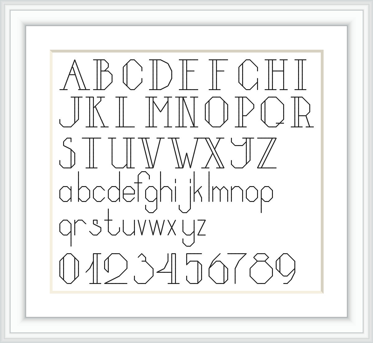 Set of 10+1 Cross Stitch аlphabet and Numbers Pattern Backstitch ...