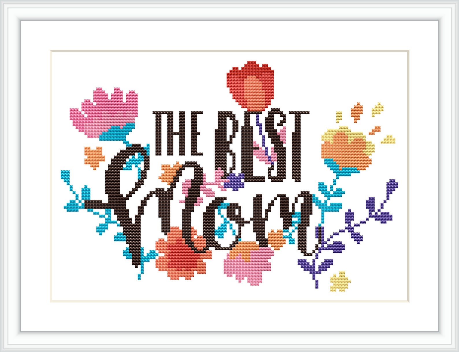 Best Mom Cross Stitch Pattern Modern Cross Stitch PDF Instant Download ...