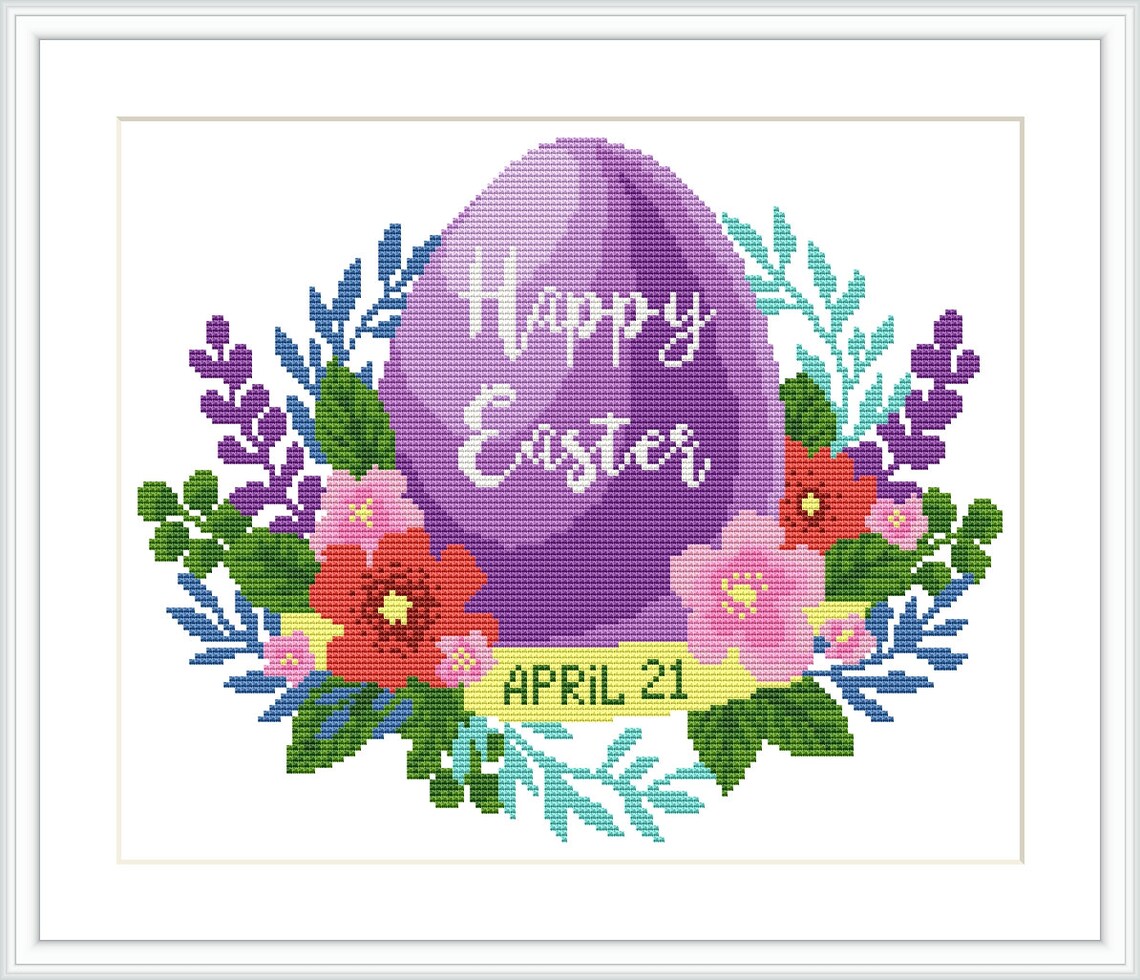 Easter Cross Stitch Pattern Modern Xstitch Instant Download - Etsy