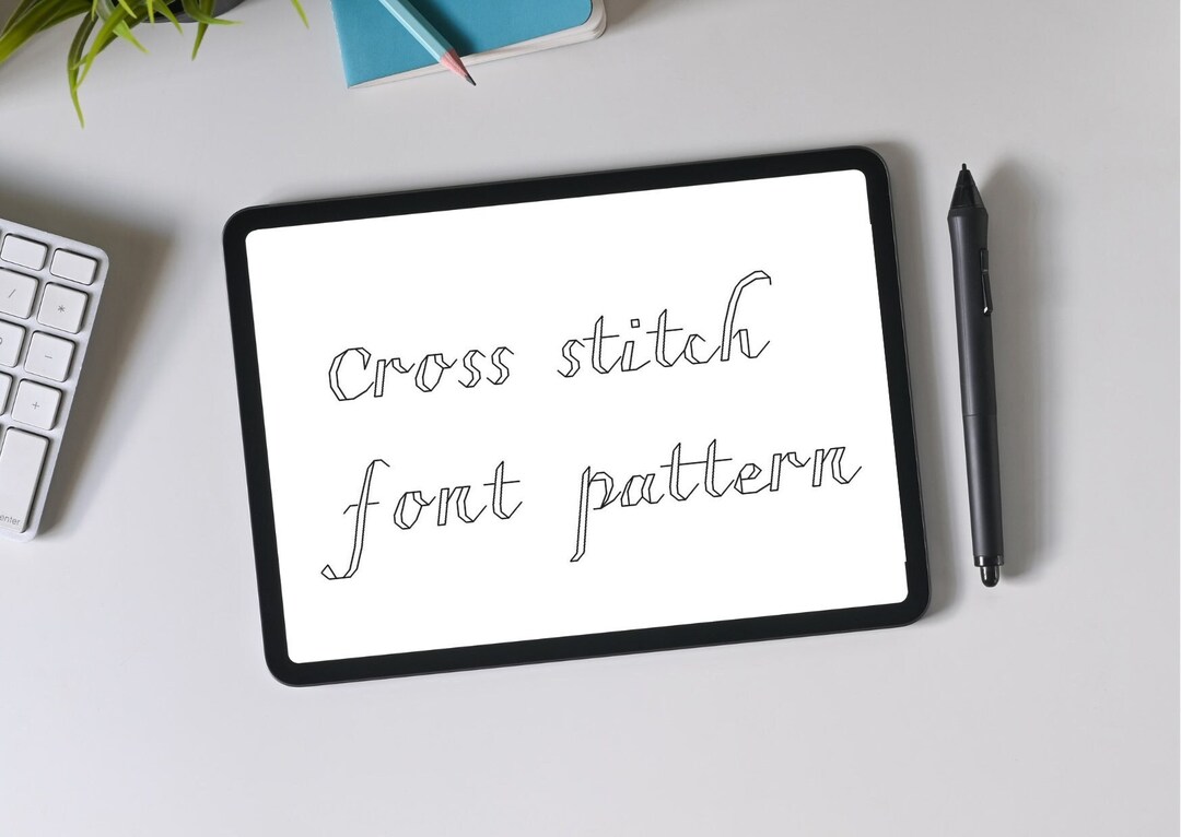 Cross Stitch Alphabet Cursive Font Backstitch Pattern Cross Stitch ...