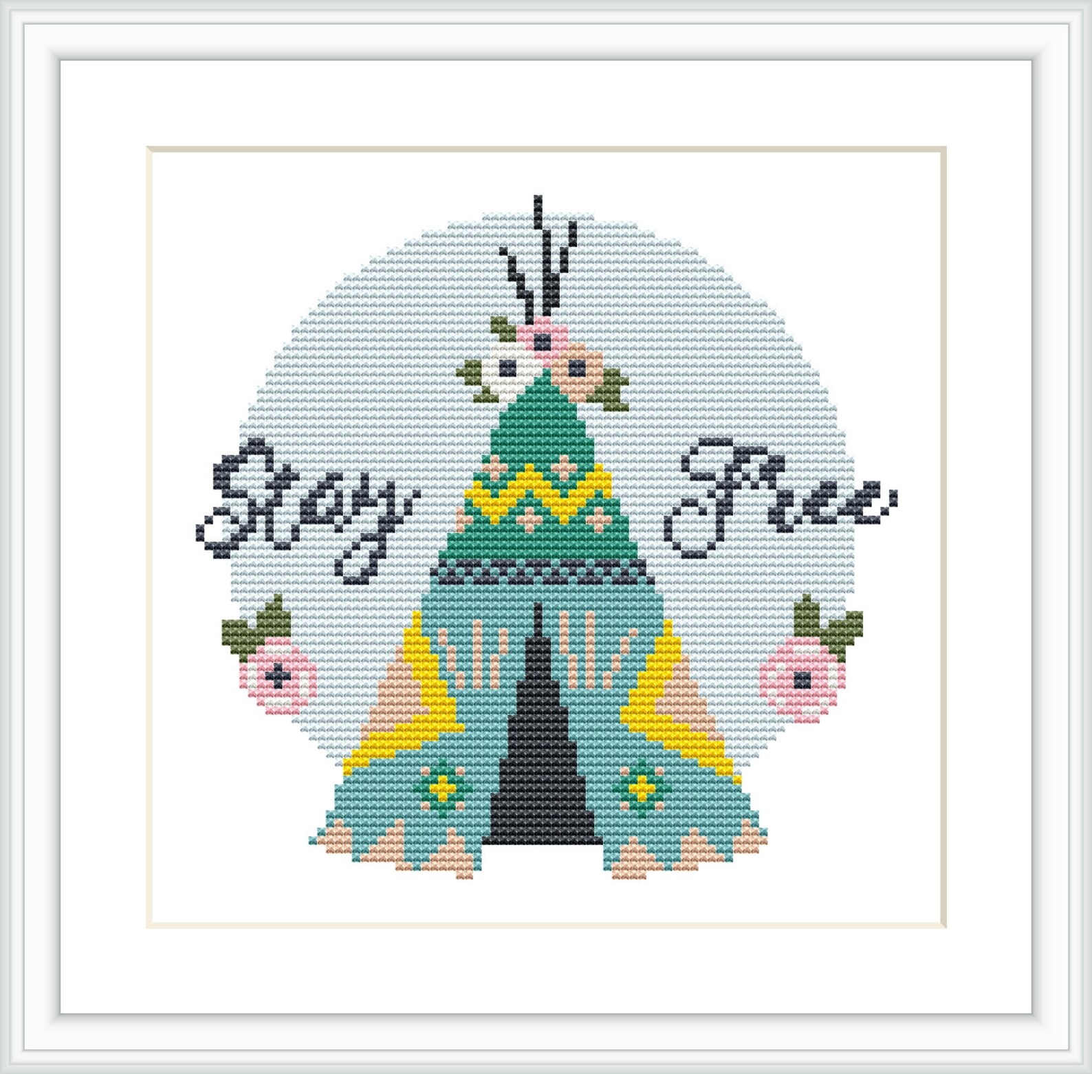 Stay Free Cross Stitch Pattern Instant Download PDF Modern | Etsy