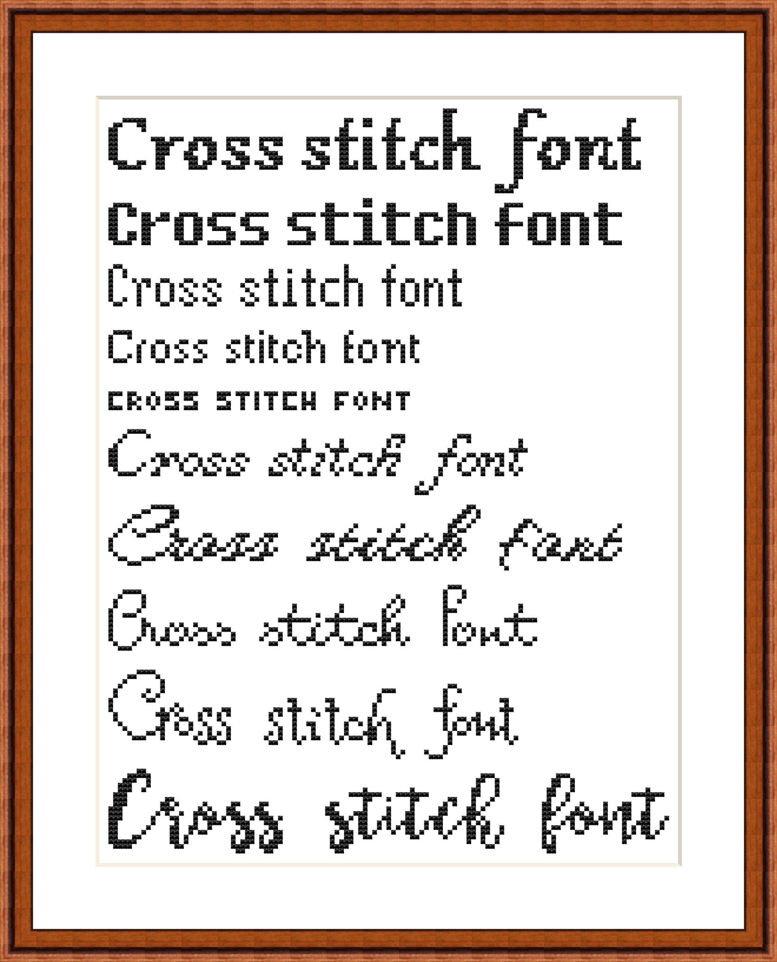 Set of 10 Cross Stitch Font Pattern Alphabet Cross Stitch - Etsy Australia
