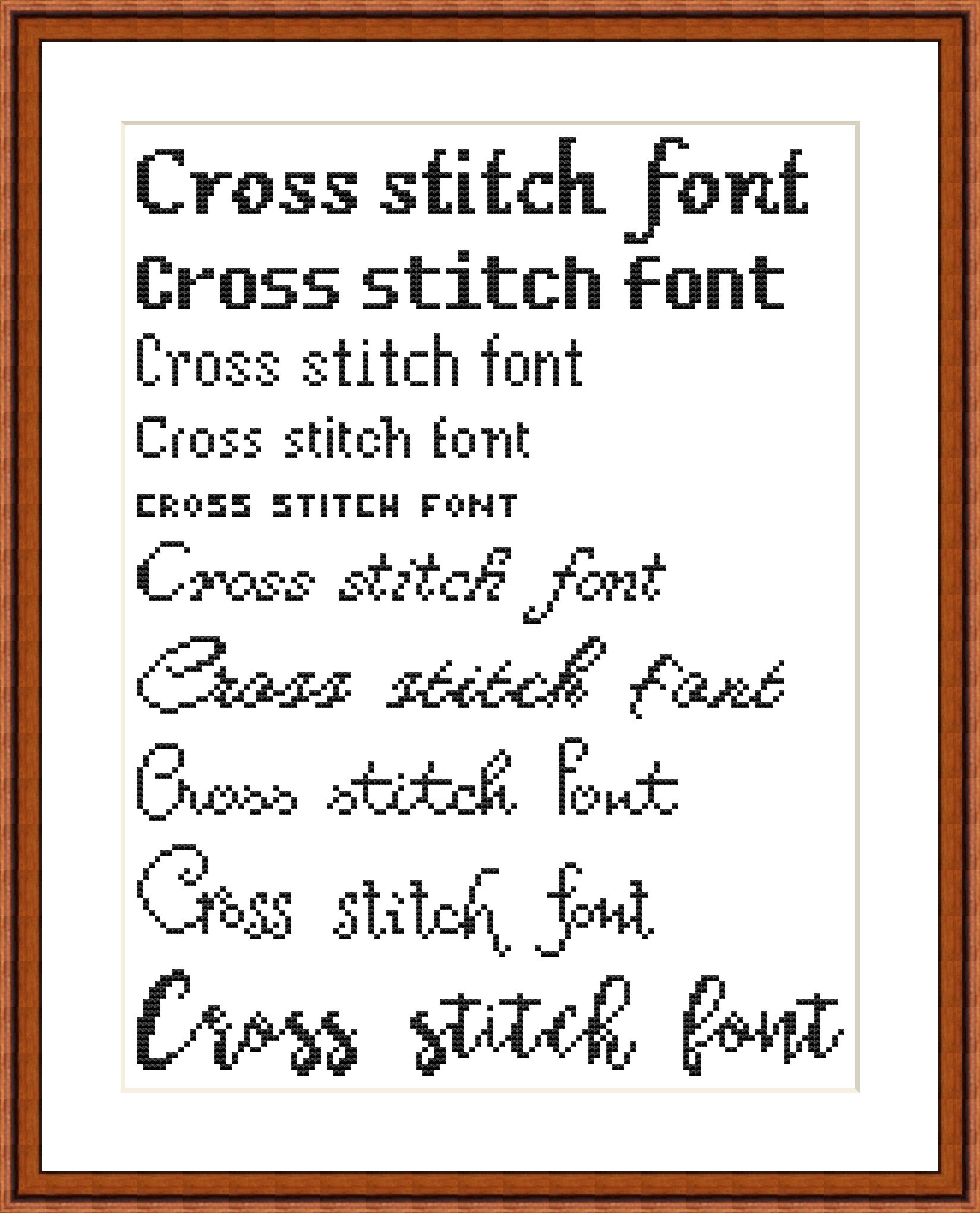 10 Cross Stitch Font Patterns: Alphabet Lettering (digital Download) - Etsy