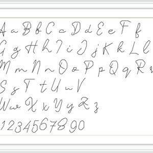 Set of 10 Cross Stitch Fonts and Numbers Pattern Backstitch Cursive ...