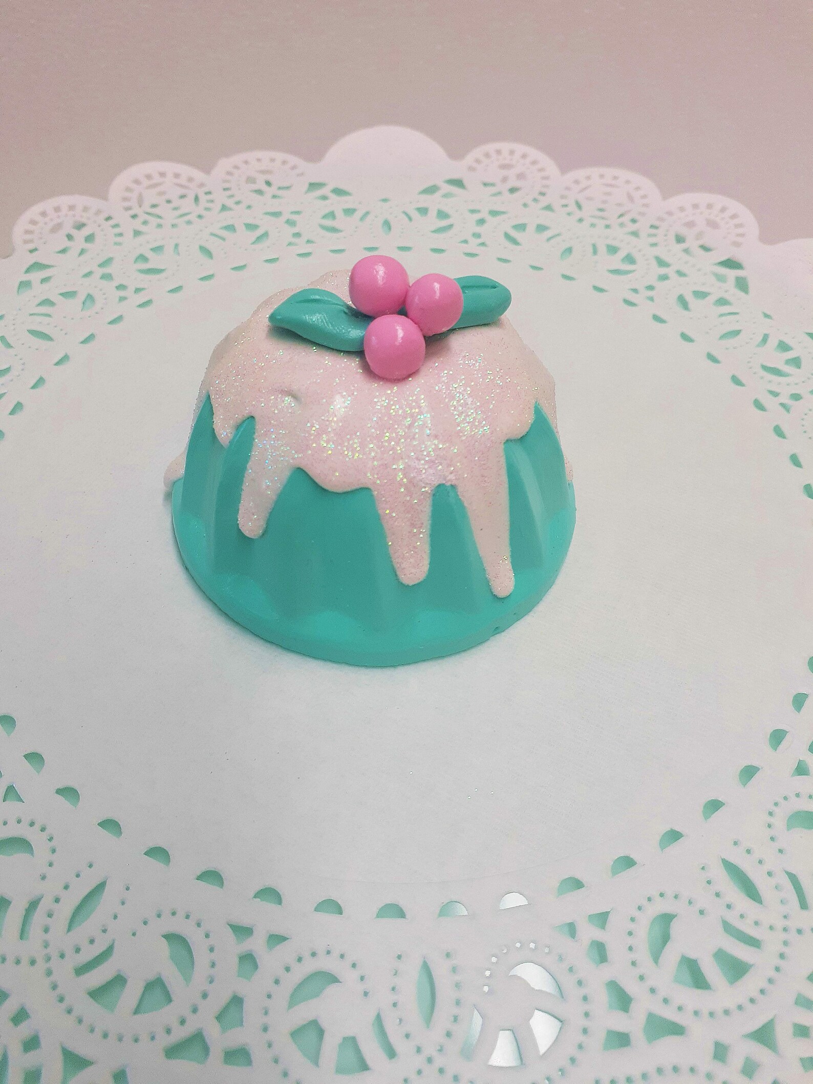 Shabby Chic Figgy Pudding fake mini bundt cake | Etsy