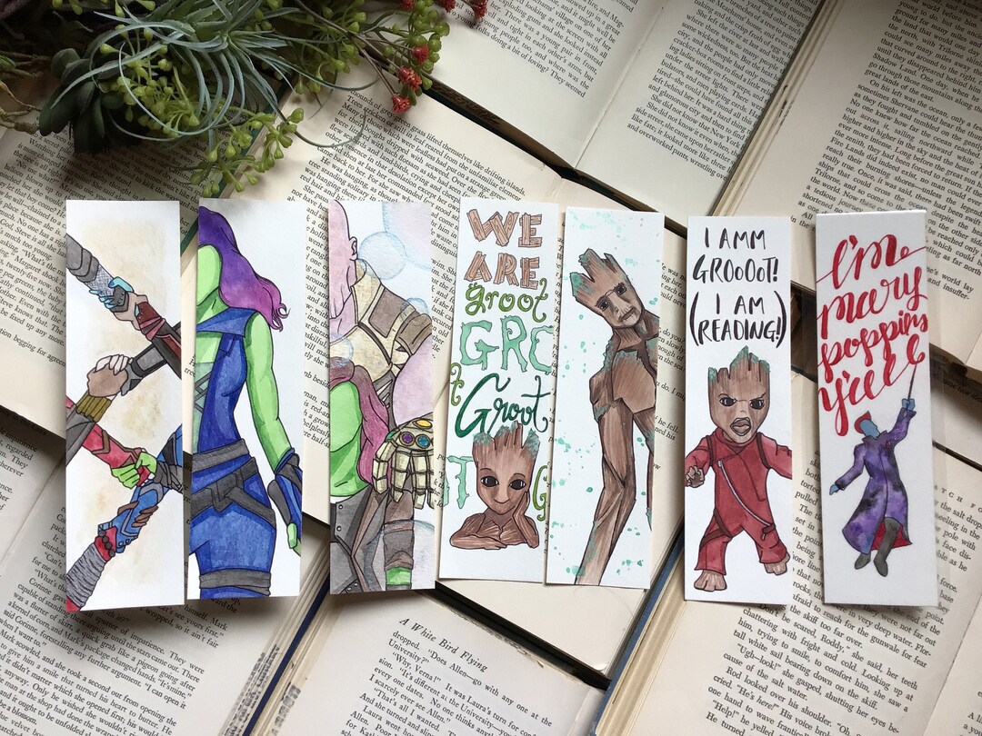 Groot Watercolor Bookmark - Etsy