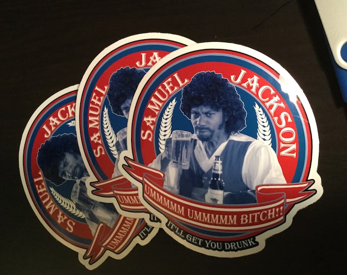 Samuel Jackson Beer Sticker - Etsy