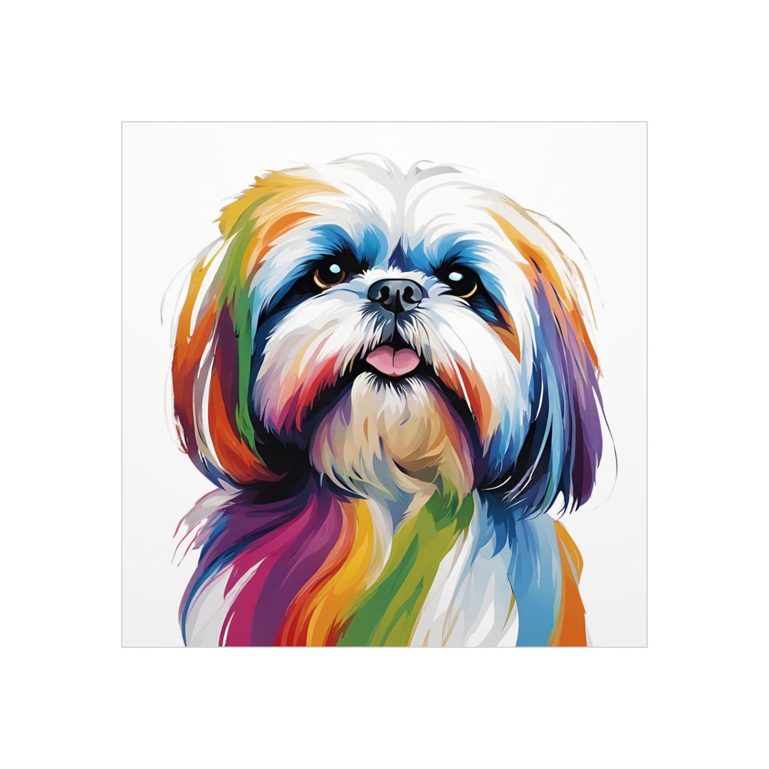 Colorful Shih Tzu Wall Decor on Foam Board - Etsy