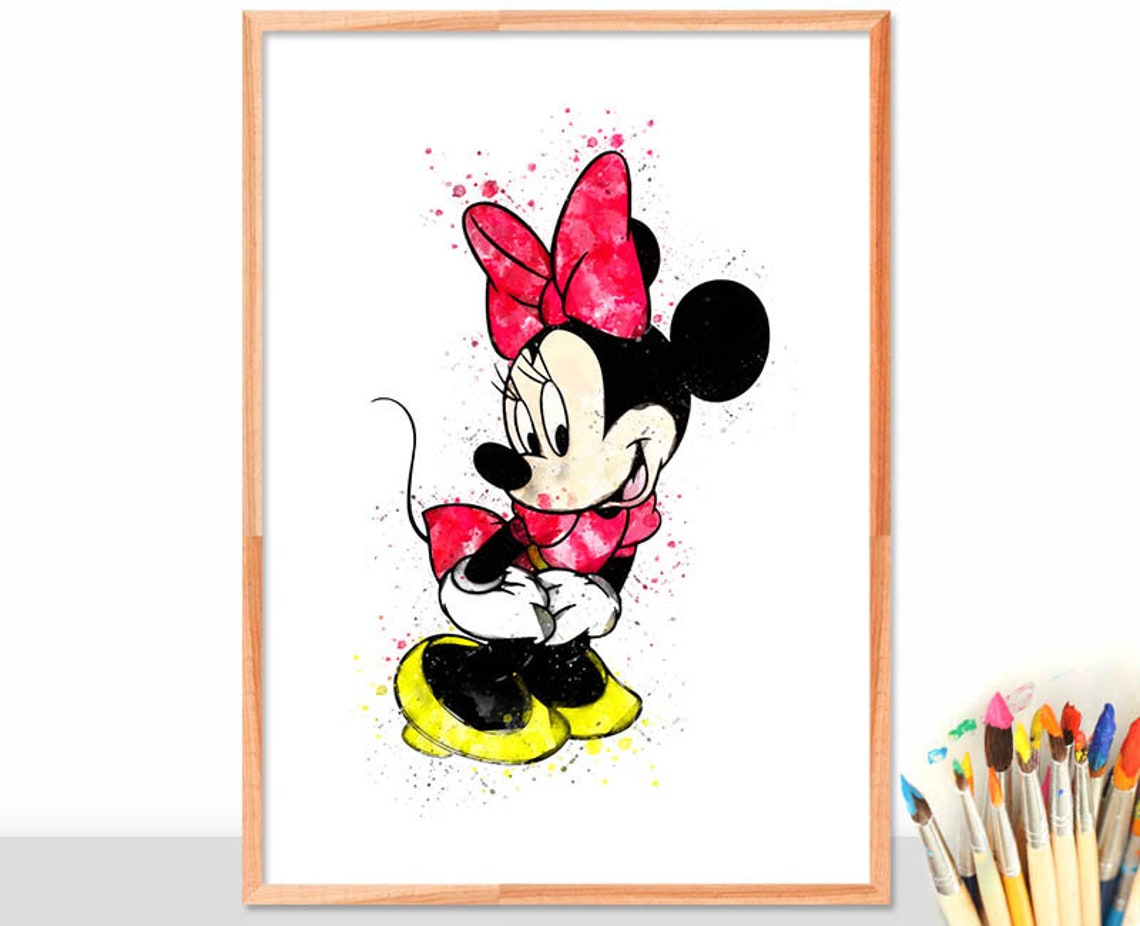 Minnie Mouse Poster Mini Mouse Print Disney Poster Minnie | Etsy