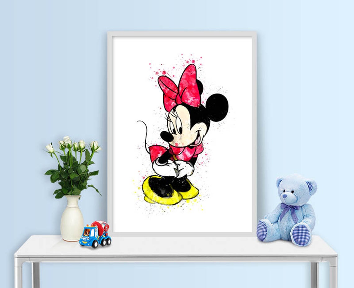 Minnie Mouse Poster Mini Mouse Print Disney Poster Minnie | Etsy