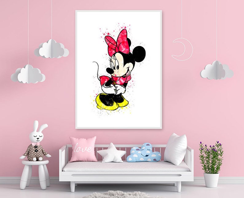 Minnie Mouse Poster Mini Mouse Print Disney Poster Minnie | Etsy