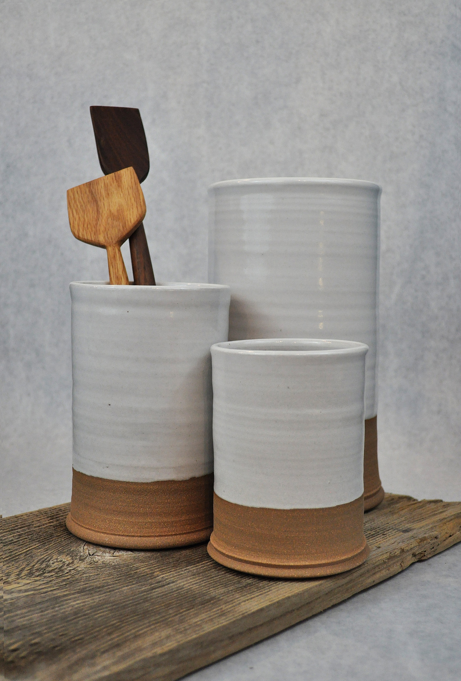 Ceramic Crock Kitchen Utensil And/or Succulent Holder - Etsy