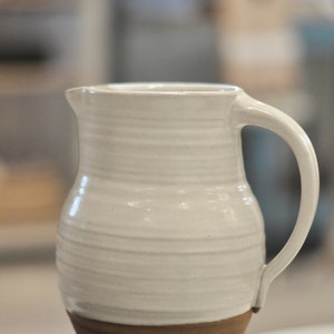 Farmhouse Pitcher | Ceramic Pitcher | Modern Rustic Stoneware - Etsy