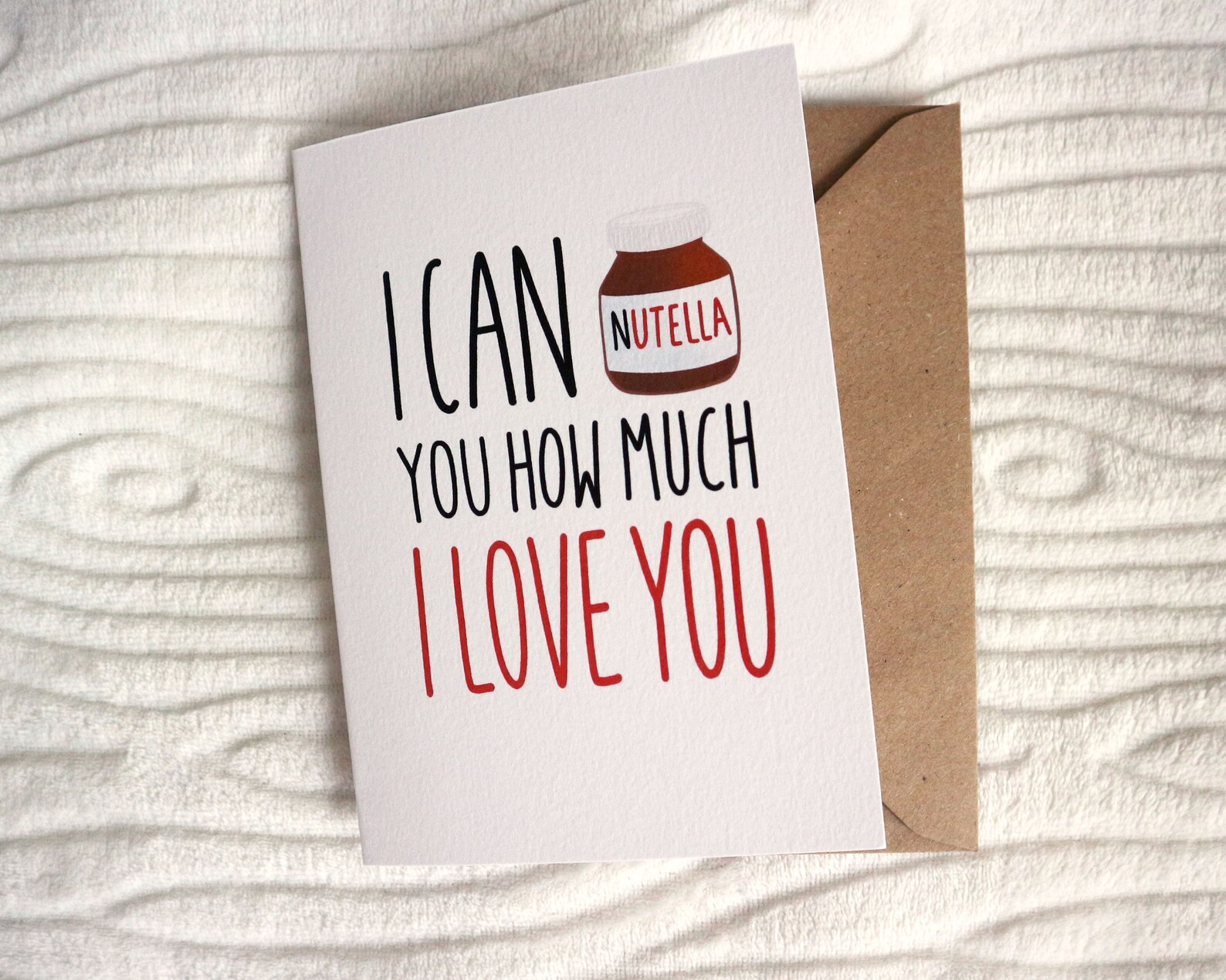 Nutella Love Pun Greeting Card: Funny Foodie Gift - Etsy