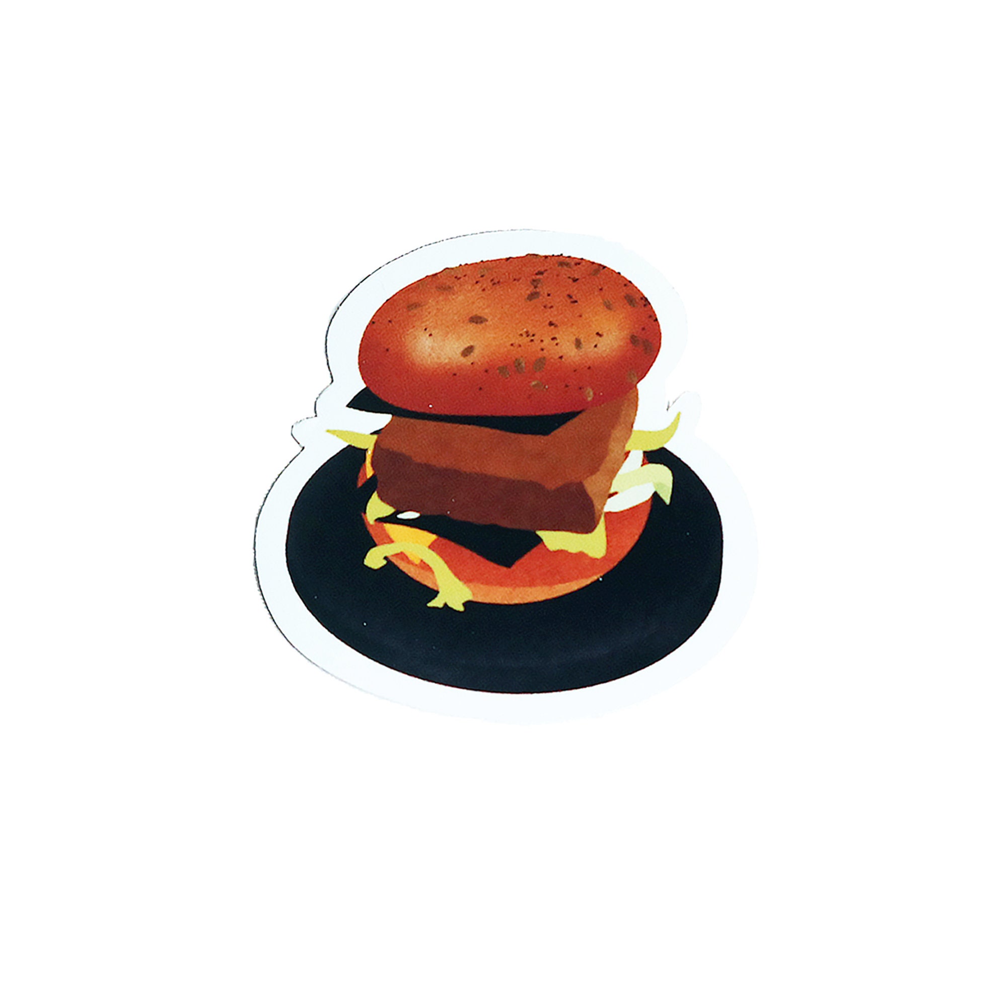 Burger Vinyl Sticker | Die Cut | Vegan | Weatherproof | Durable ...