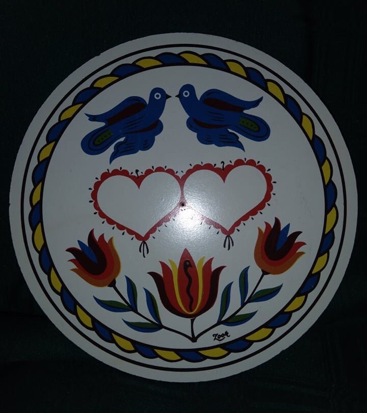 Pennsylvania Dutch Hex sign marriage hearts flowers birds | Etsy