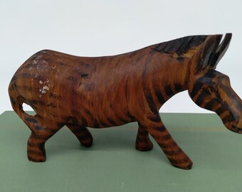 Wood Carved Zebra | Etsy