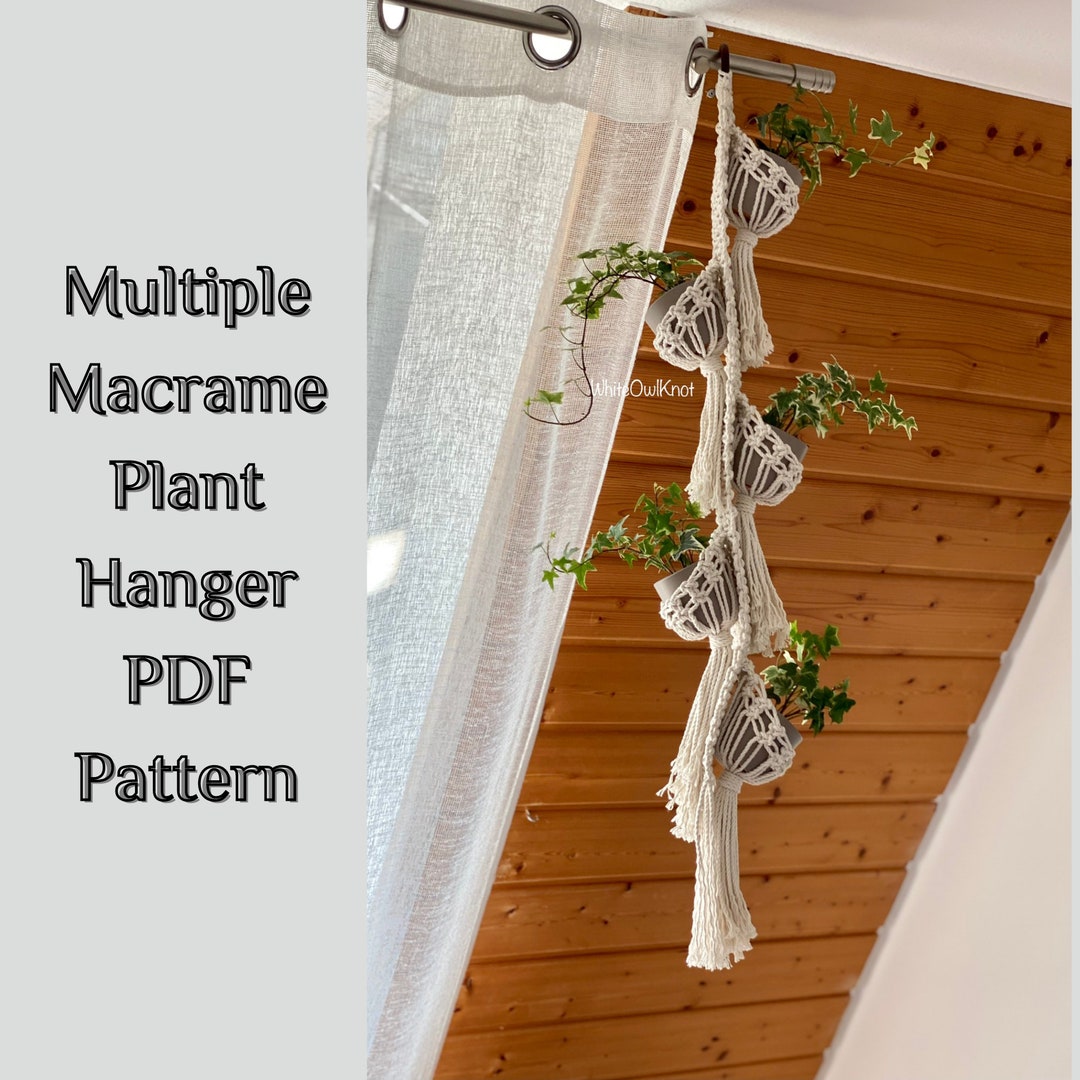 PDF Pattern Macrame Plant Hanger Multiple Plant Hanger DIY - Etsy