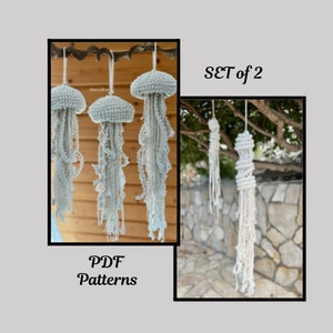 Set of 2 DIY Patterns Macrame Jellyfish Macrame PDF Pattern - Etsy