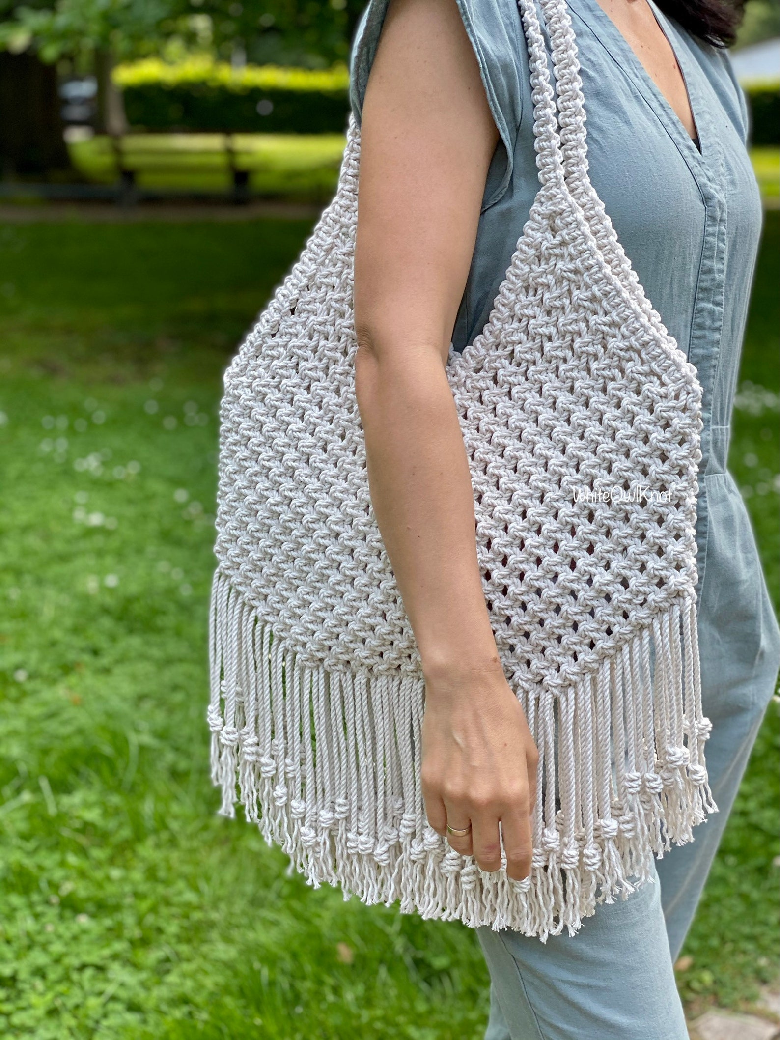 Macrame Shoulder Bag PDF Pattern DIY Macrame Boho Hippie Bag - Etsy