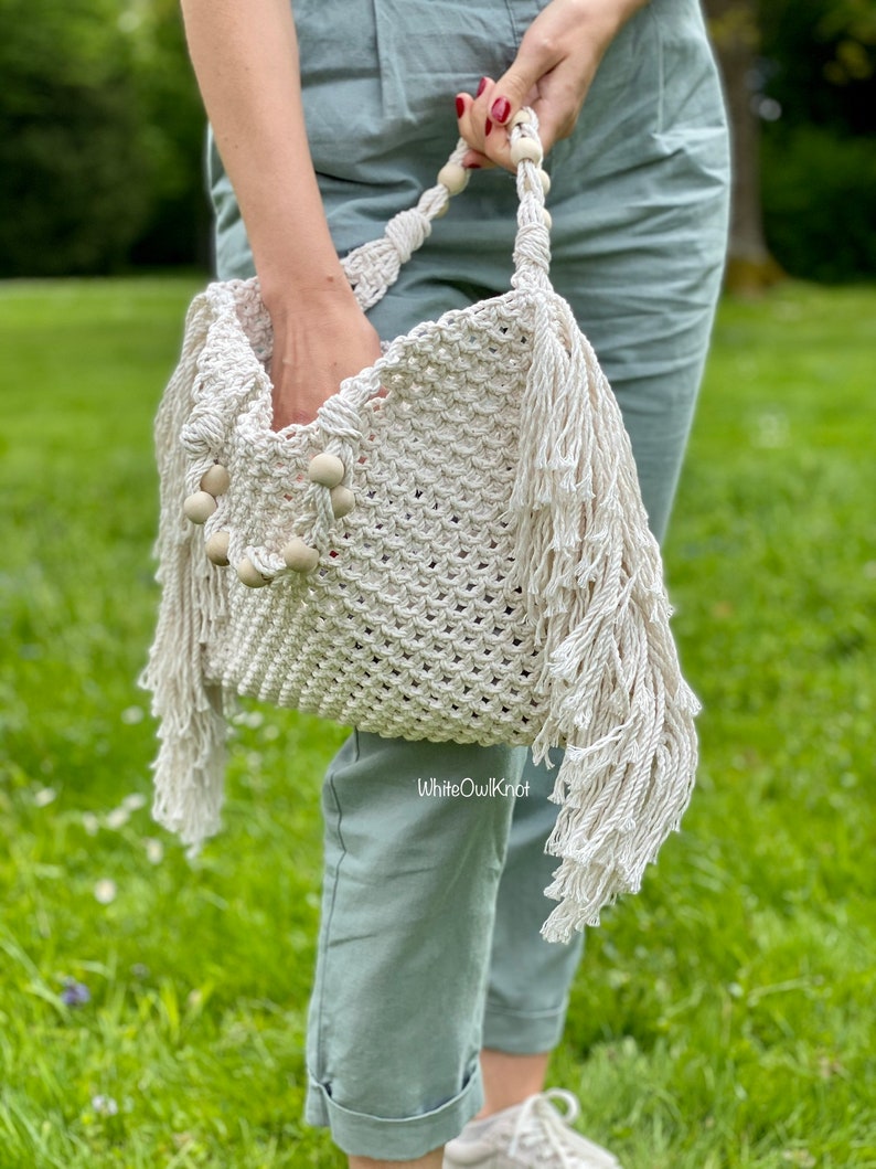 Macrame Handbag PDF Pattern DIY Macrame Boho Purse Macrame - Etsy
