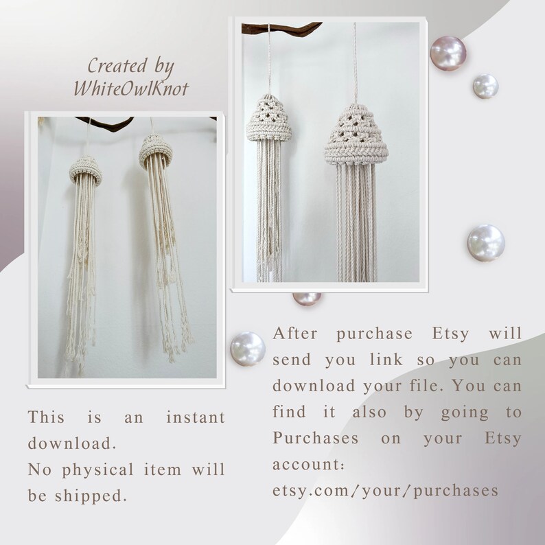 Jellyfish Macrame DIY Pattern Macrame PDF Pattern Step by - Etsy