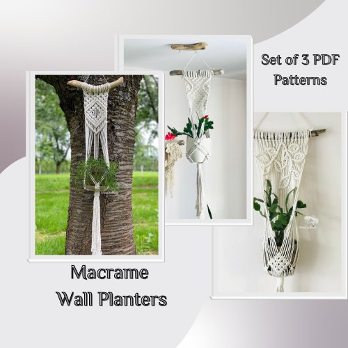 Macrame Plant Hanger Pattern Wall Plant Hanger DIY Eclectic - Etsy