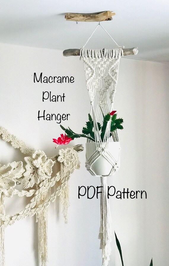 PDF Pattern Macrame Plant Hanger Macrame Tutorial Wall Plant | Etsy