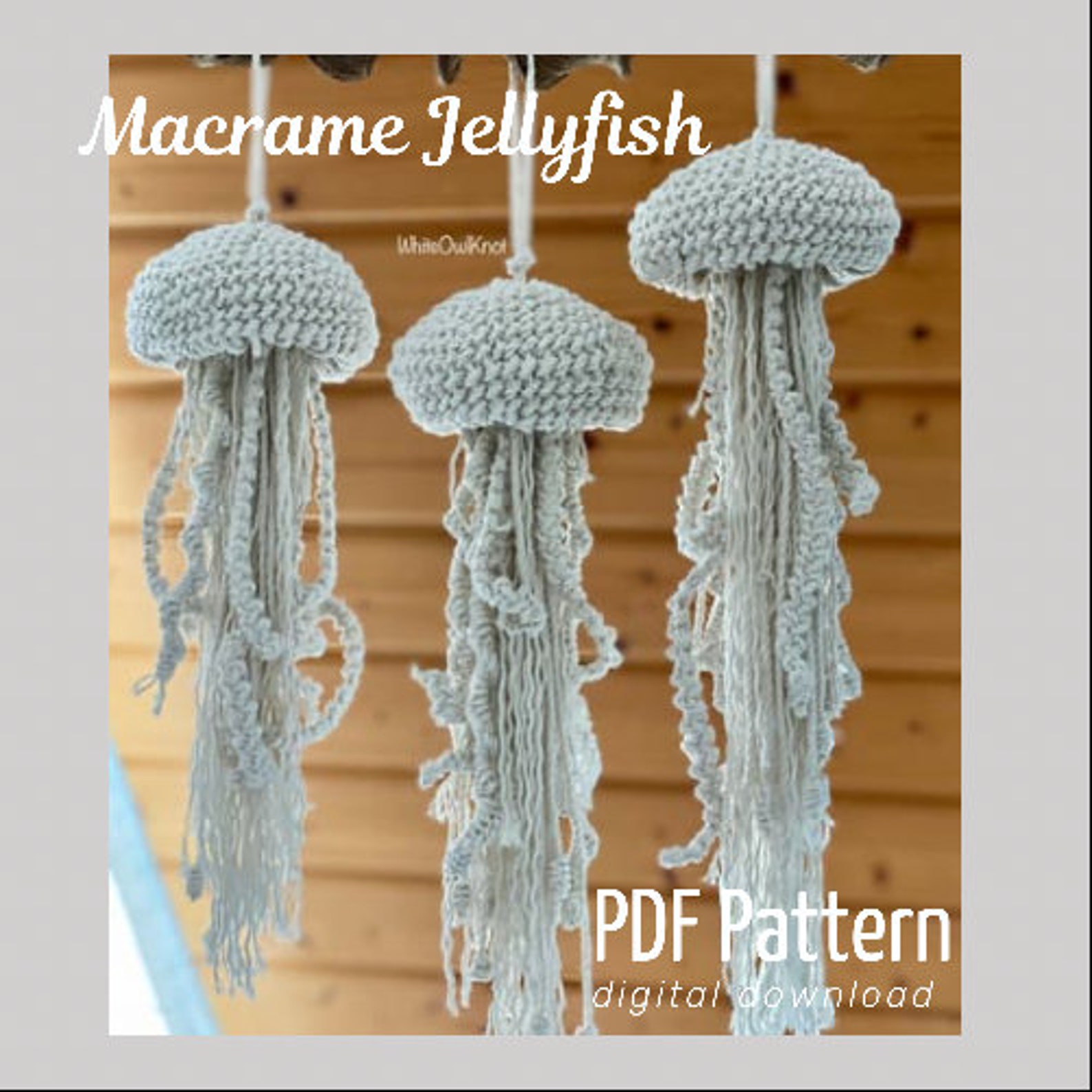 DIY Pattern Macrame Jellyfish Macrame PDF Pattern Step by | Etsy