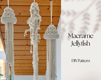 DIY Pattern Macrame Jellyfish, Macrame PDF Pattern, Step by Step ...