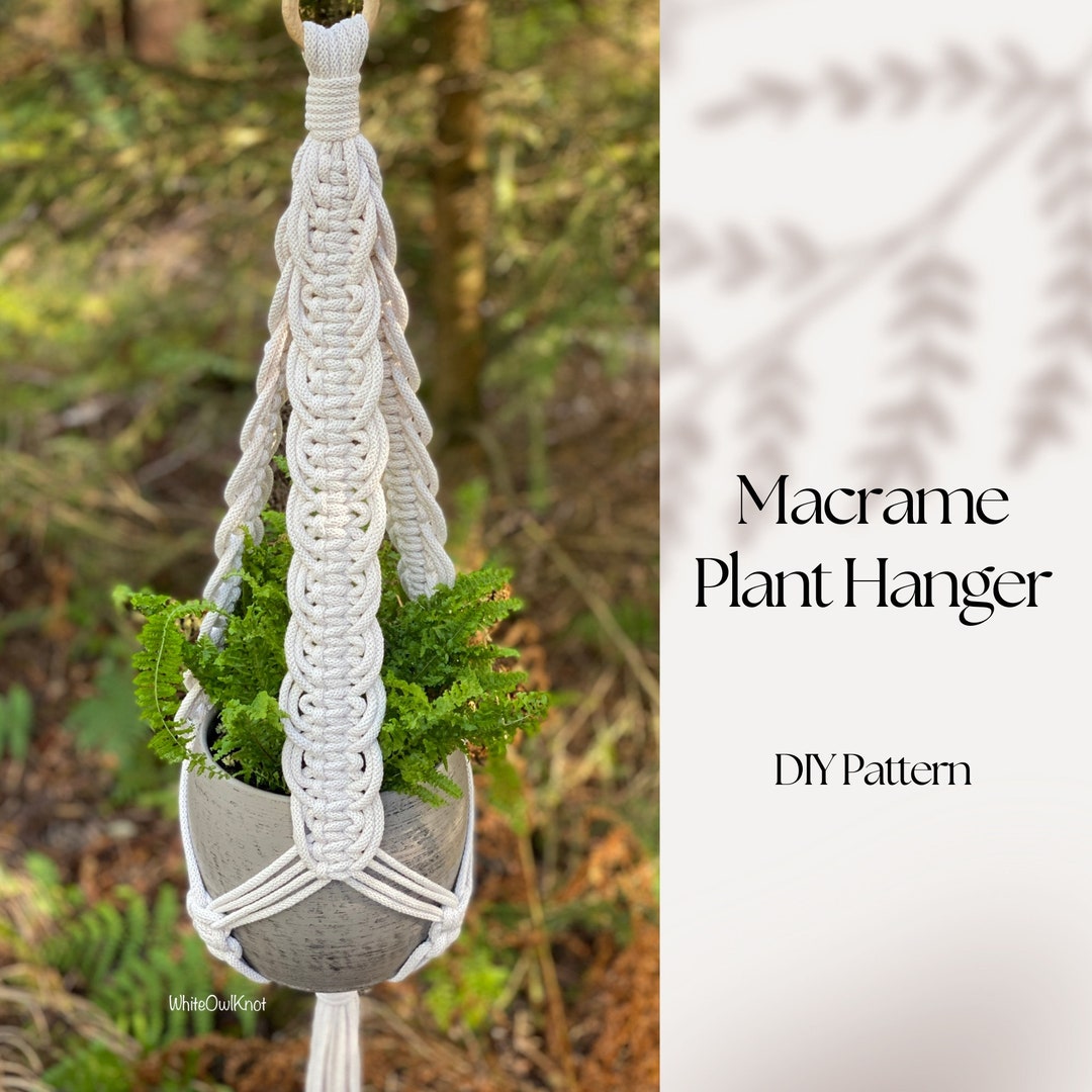 PDF Pattern Macrame Plant Hanger, Macramé Pattern for Beginner, DIY ...