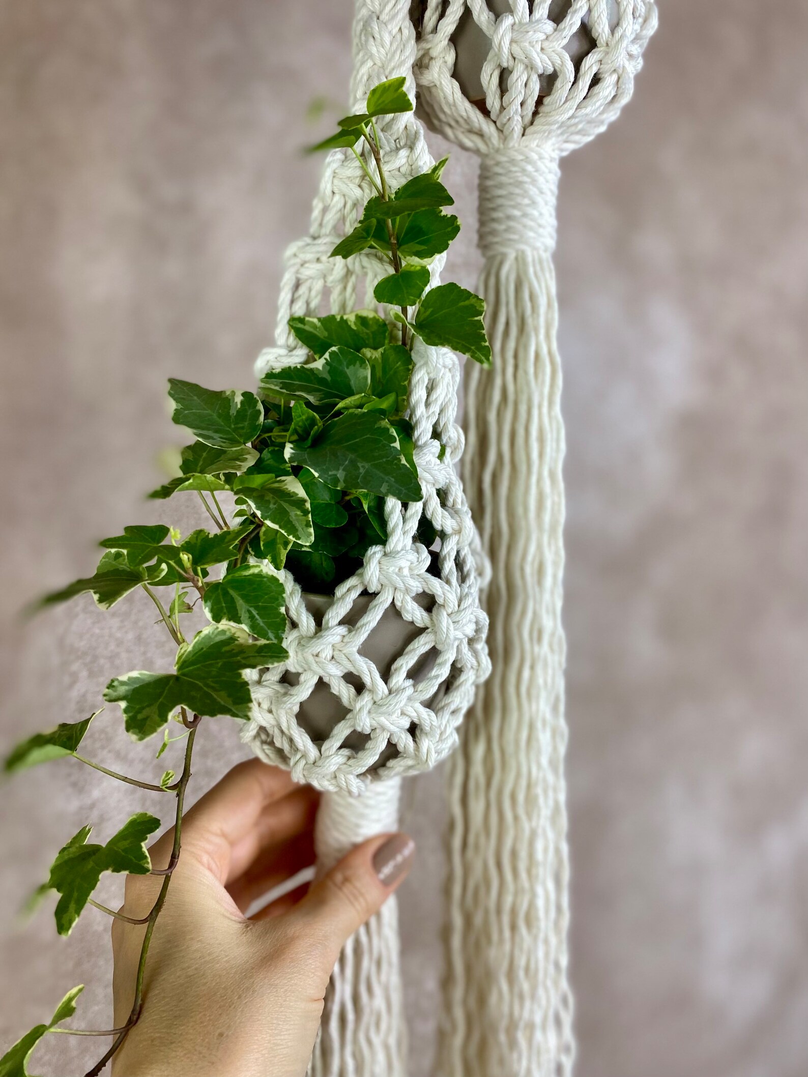 SET of 2 Macrame Patterns Macrame Double Pod Planter Macrame - Etsy