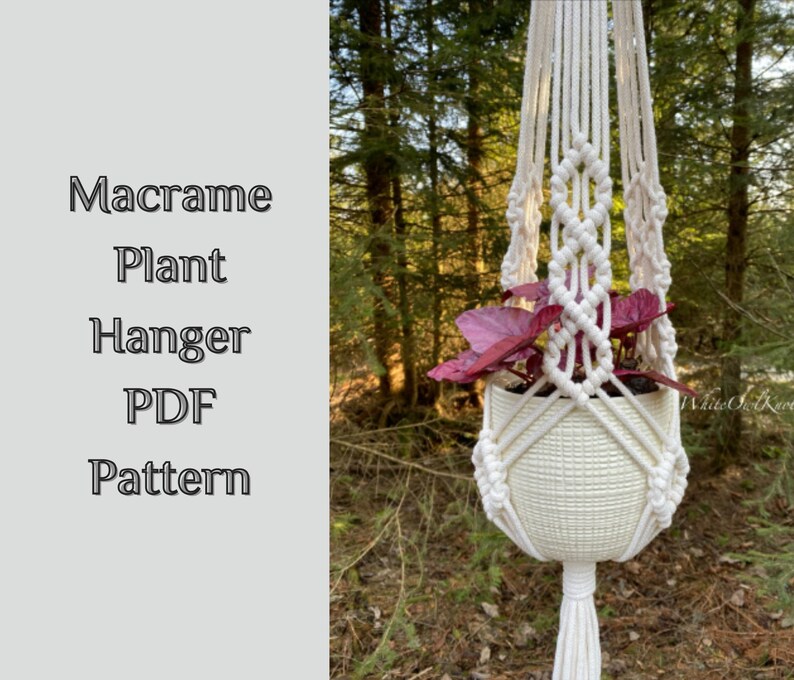DIY Macrame Plant Hanger PDF Pattern Tutorial Instructions - Etsy