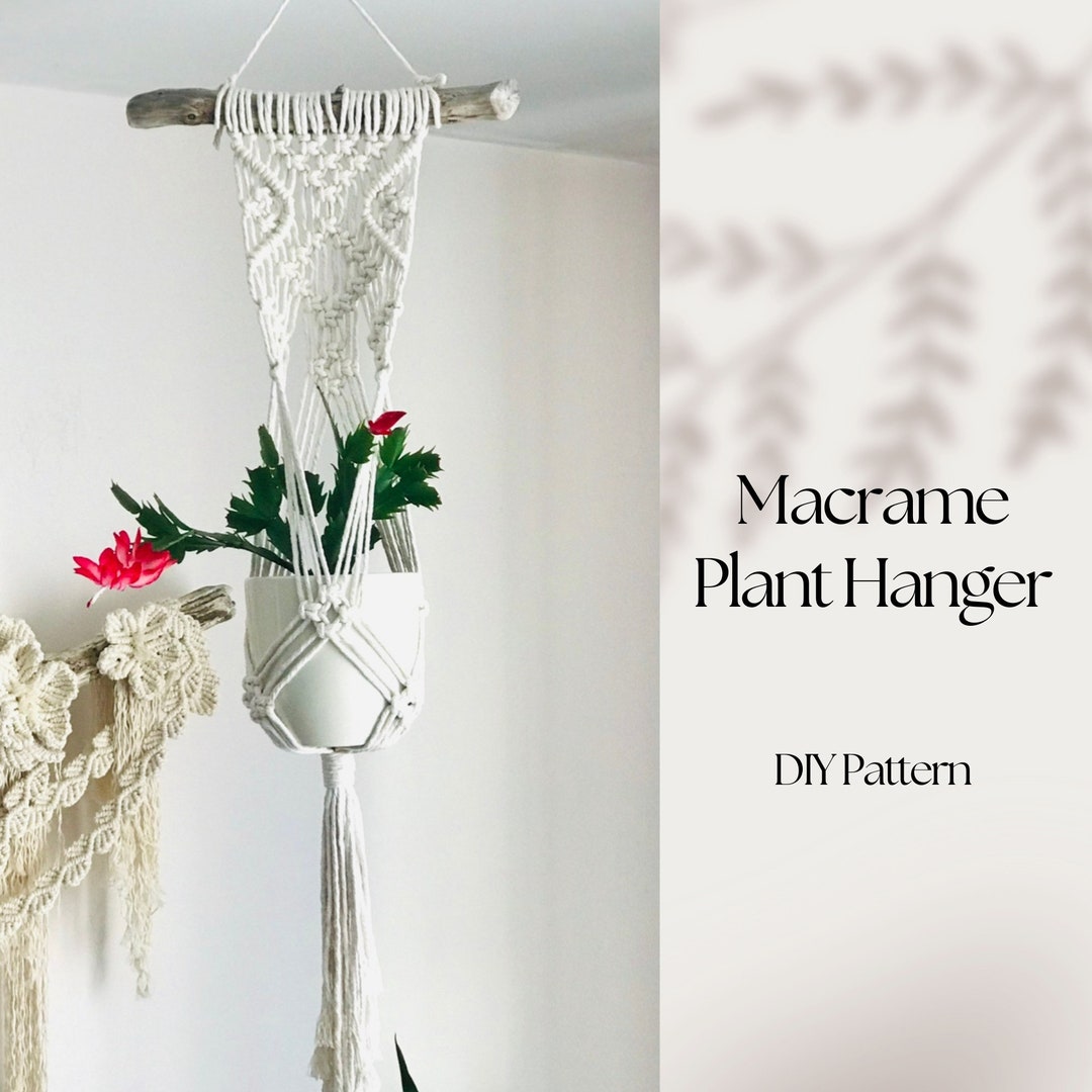 PDF Pattern Macrame Plant Hanger, Macrame Tutorial, Wall Plant Hanger ...