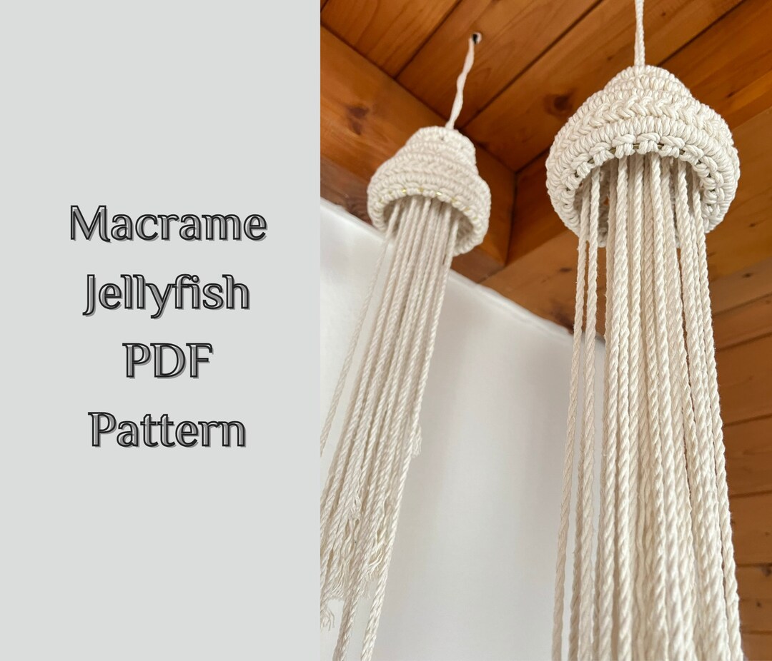 Jellyfish Macrame DIY Pattern Macrame PDF Pattern Step by - Etsy
