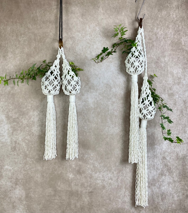 SET of 2 Macrame Patterns, Macrame Double Pod Planter, Macrame Plant ...