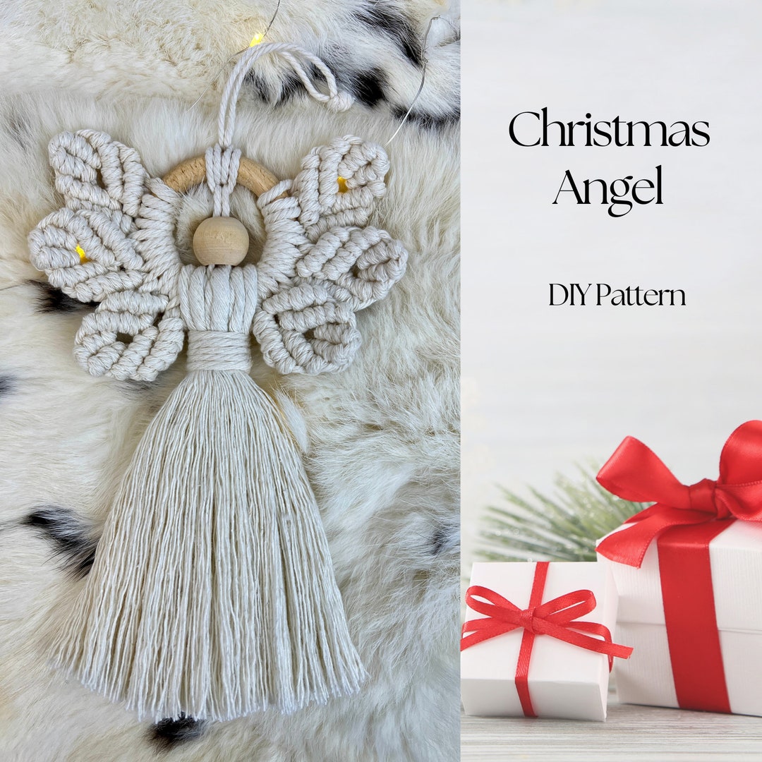 Christmas Angel DIY Pattern, Ebook Macrame Christmas Ornament ...