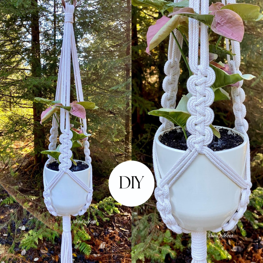DIY Macrame Plant Hanger PDF Pattern, Tutorial Instructions, Macrame ...