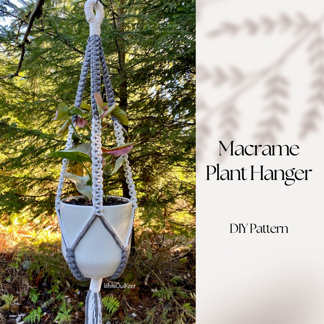 PDF Pattern Macrame Plant Hanger, Hanging Planter Multicolour, DIY Home ...