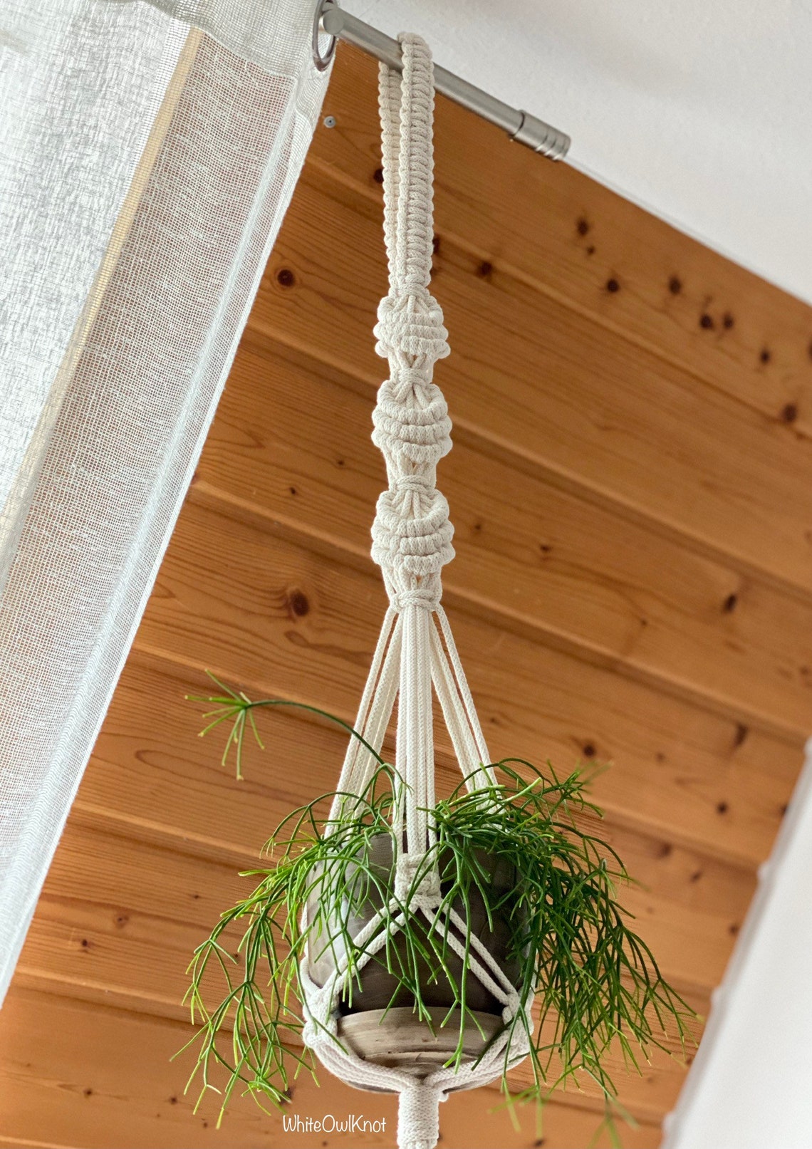 DIY Macrame Plant Hanger PDF Pattern Shells Hanging Planter | Etsy