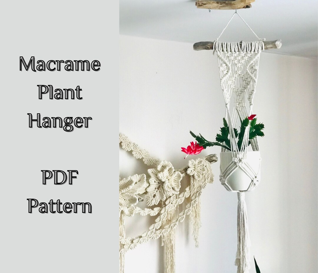 PDF Pattern Macrame Plant Hanger Macrame Tutorial Wall Plant - Etsy