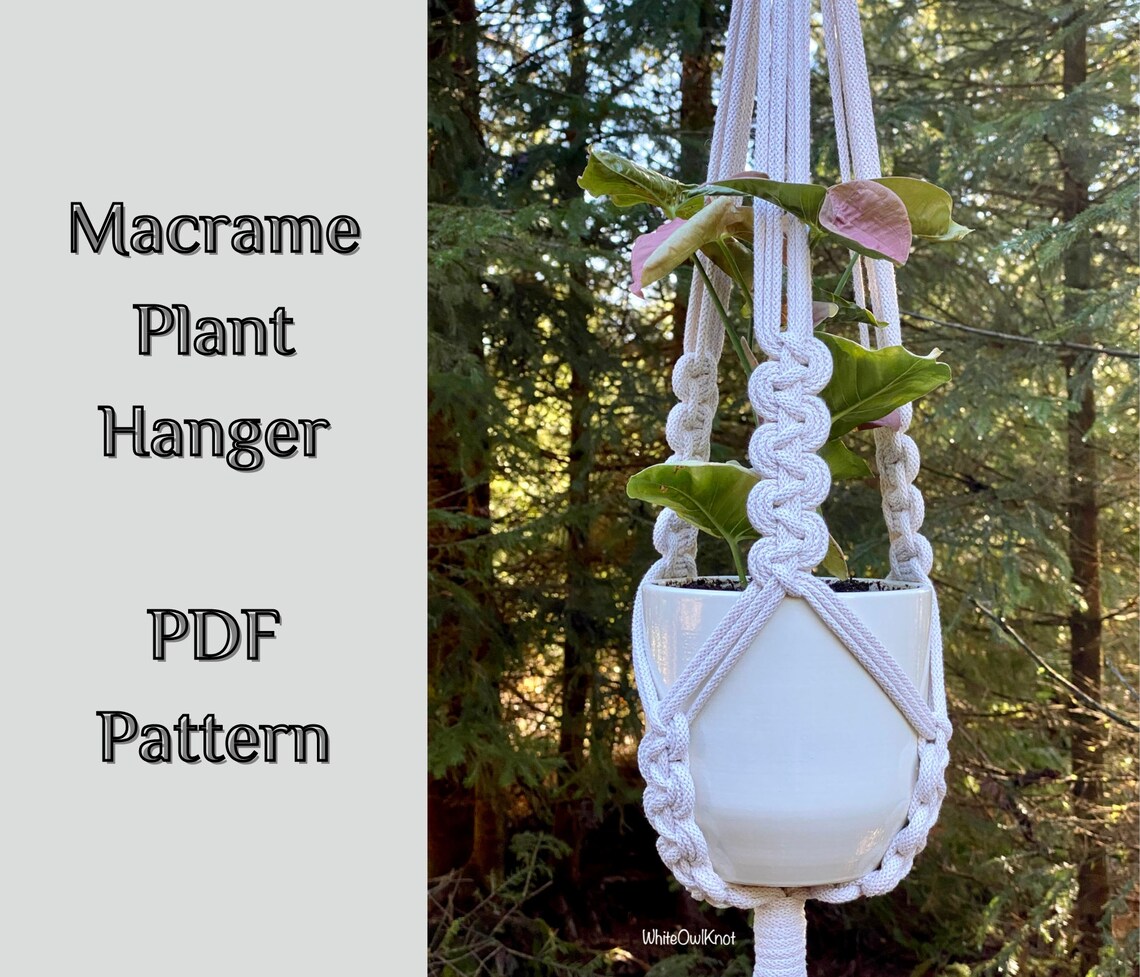 DIY Macrame Plant Hanger PDF Pattern Tutorial Instructions - Etsy