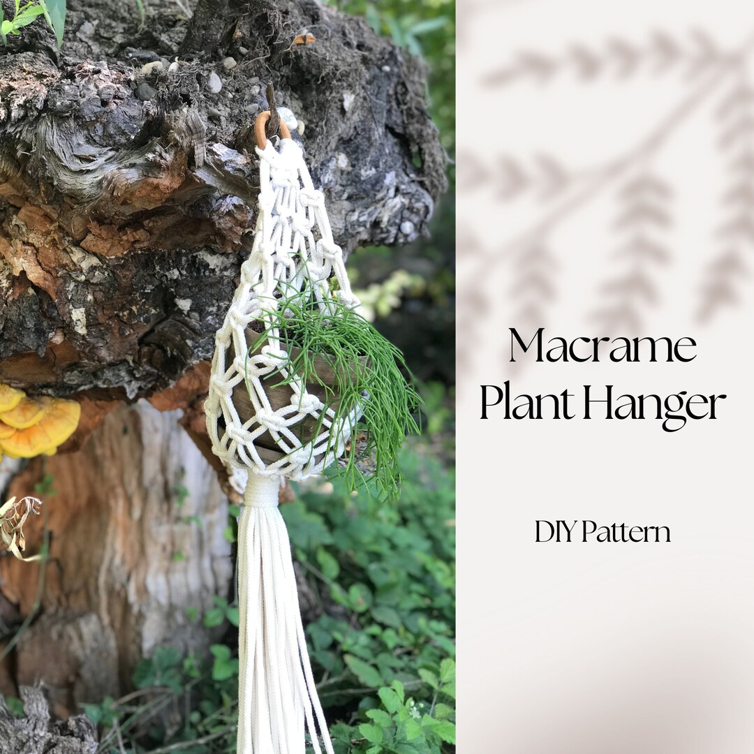 PDF Pattern Macrame Pod Planter, Macrame Plant Hanger Tutorial, Digital ...