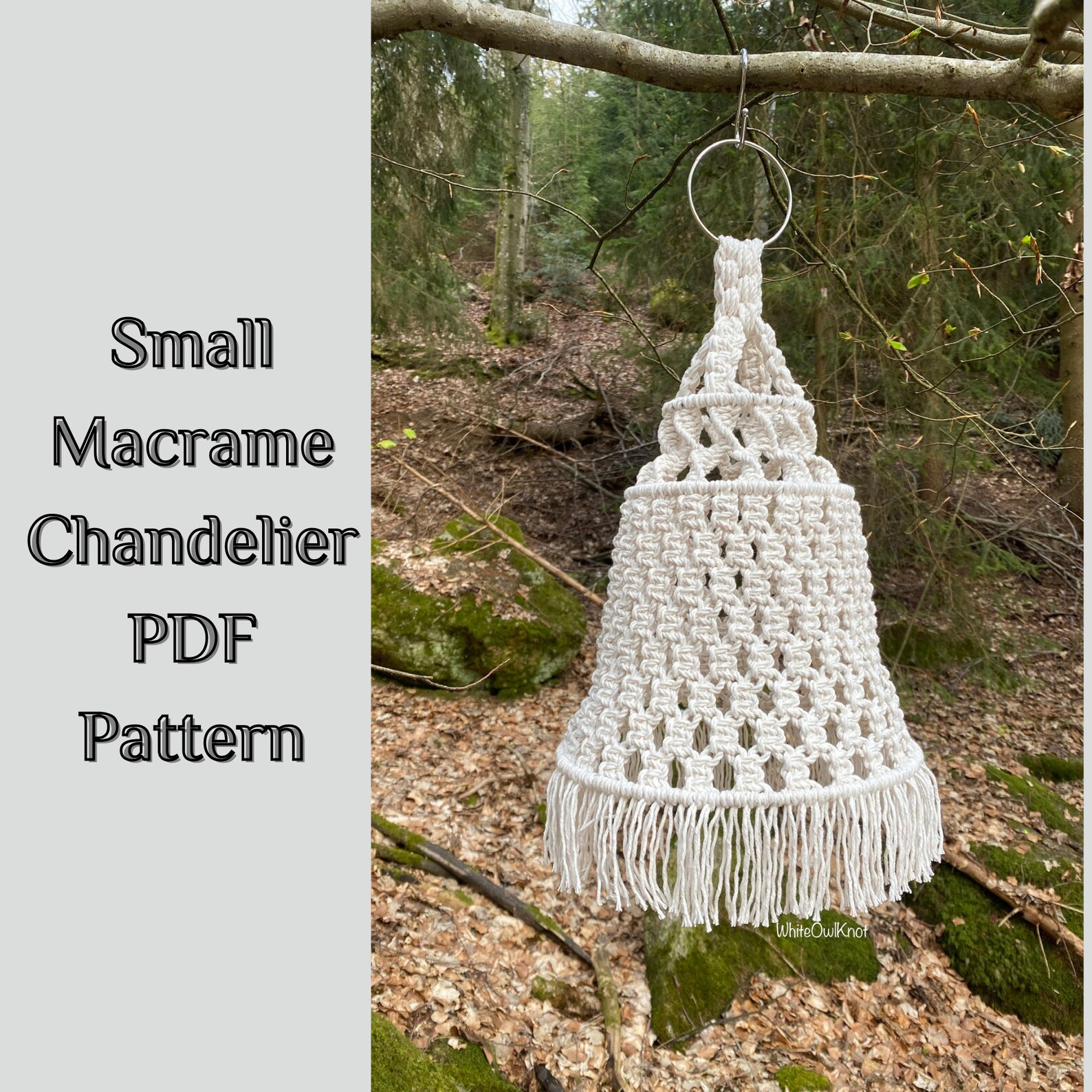 PDF Pattern Macrame Chandelier Macrame Lampshade DIY Pattern - Etsy