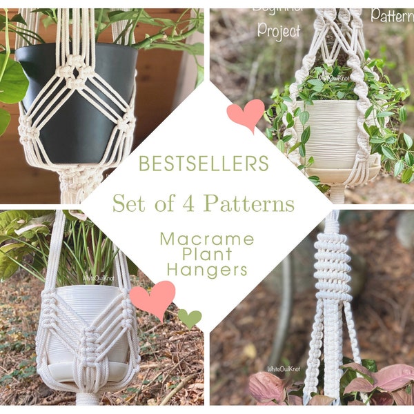 Macrame Plant Hanger Set - Etsy