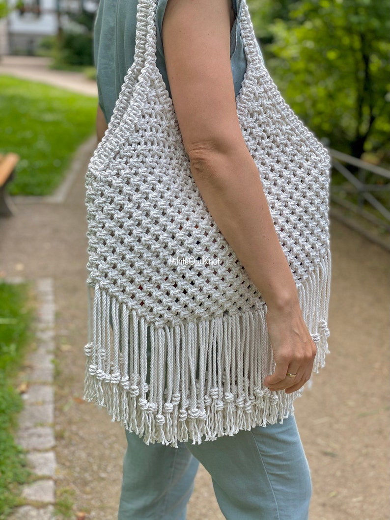 Macrame Shoulder Bag PDF Pattern DIY Macrame Boho Hippie Bag - Etsy