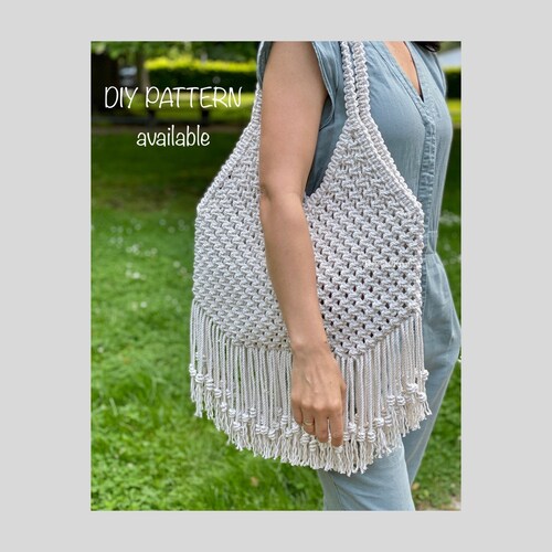PDF Pattern Macrame Bag DIY Macrame Boho Purse Handbag - Etsy
