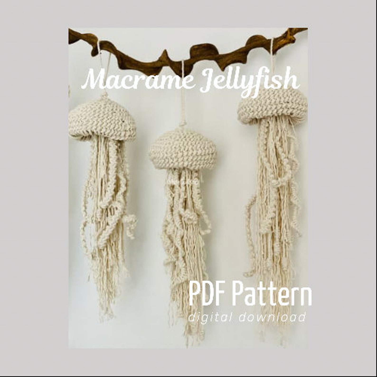 DIY Pattern Macrame Jellyfish Macrame PDF Pattern Step by | Etsy