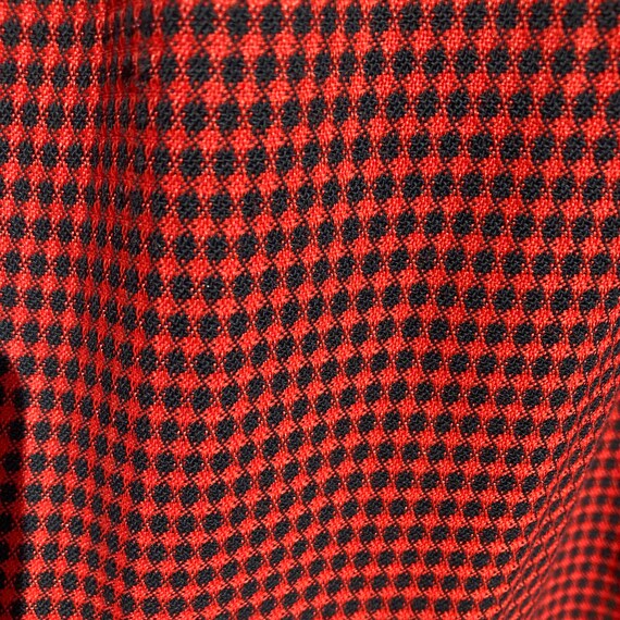 vintage 50s 60s skirt checker red black | S-M |1960s - Gem