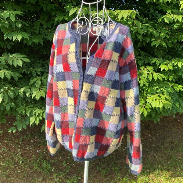 Checkerboard Sweater - Etsy